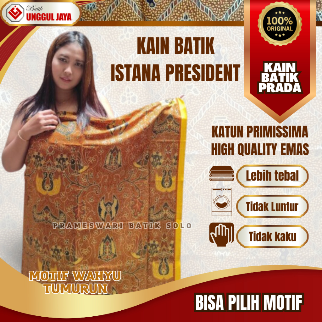 Jual Kain Batik Jarik Prada Istana President Motif WAHYU TUMURUN ...