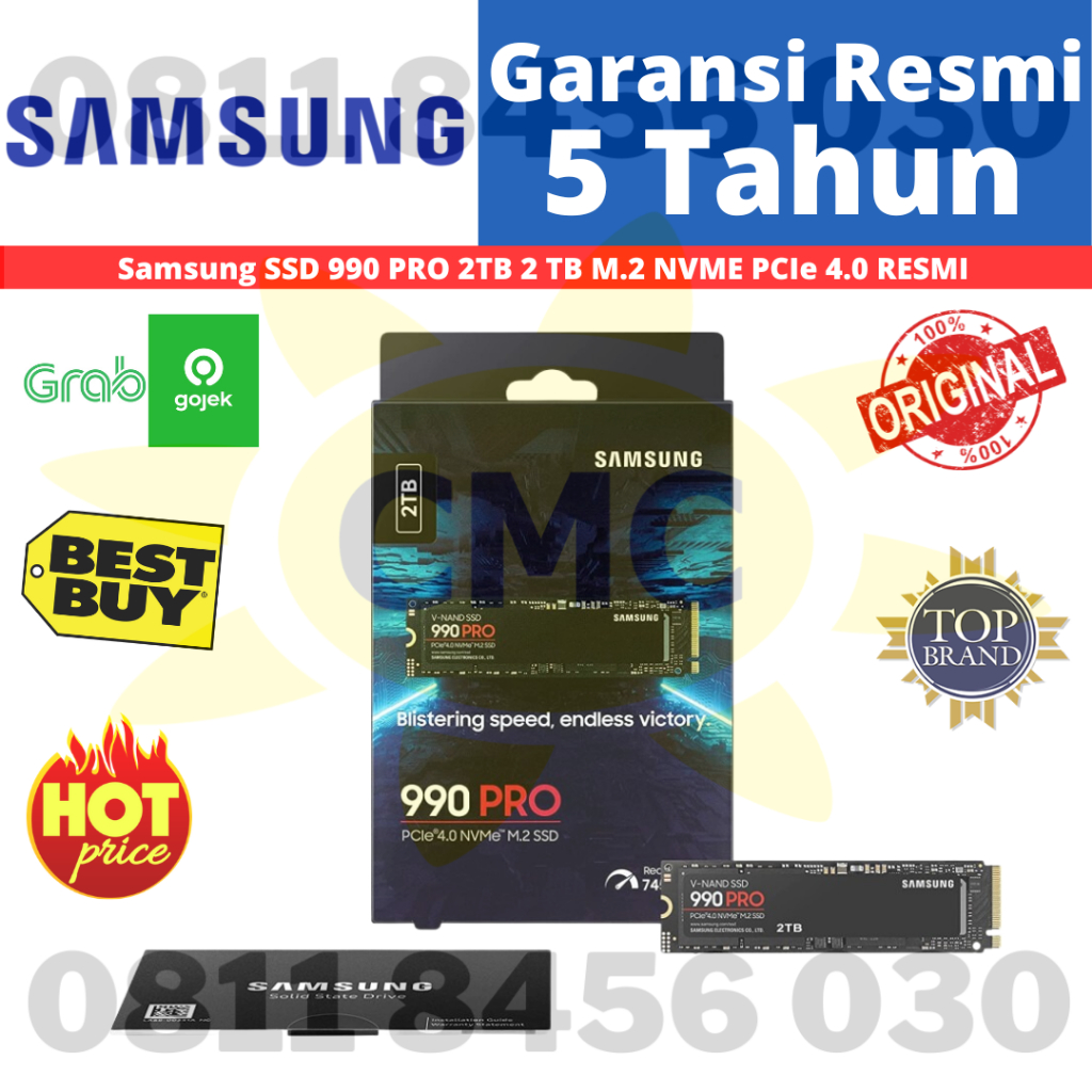 Jual Samsung SSD 990 PRO 2TB 2 TB M.2 NVME PCIe 4.0 RESMI | Shopee ...