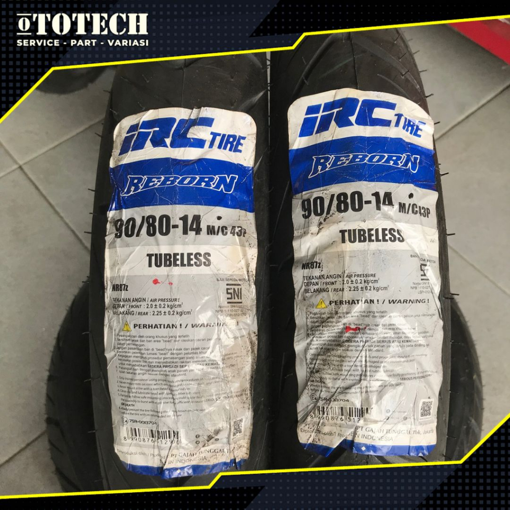 Jual BAN LUAR TUBELESS IRC NR87 REBORN 90/80-14 MATIC | Shopee Indonesia