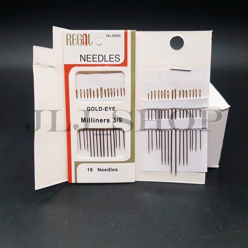 Jual JARUM JAHIT TANGAN REGAL GOLD EYE MILINERS 1/5 isi 12pcs 3/9 isi ...