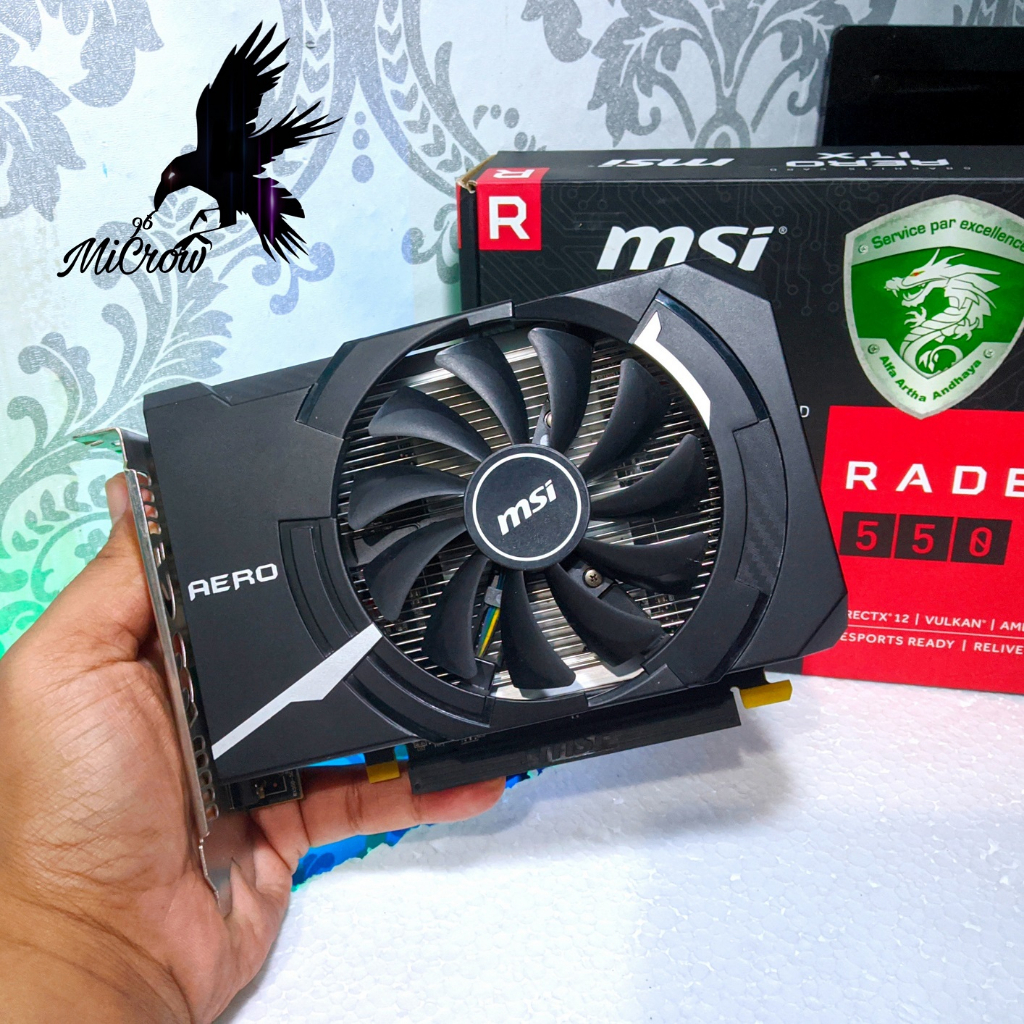 Jual VGA RX 550 4gb 128bit DDR5 DX12 Nonpin Power bisa libas Gaming Pes ...