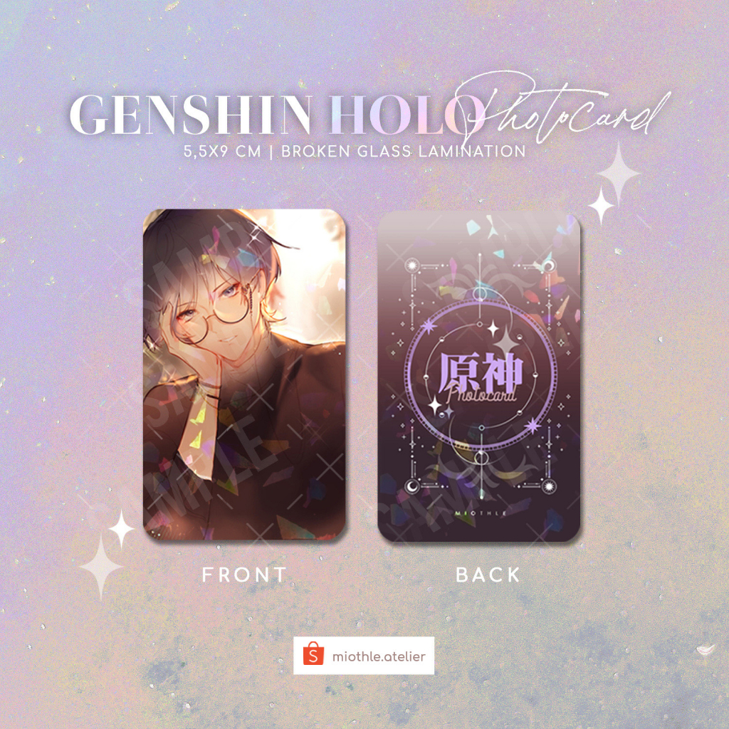 Jual Genshin Impact Holo Photocard Diluc Jean Raiden Ei Yae Miko 4786