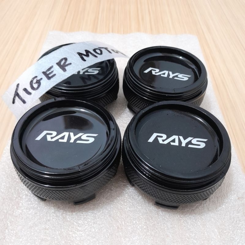 Jual Tutup Velg Dop Roda Racing Tabung Hitam RAYS Diameter 6cm Harga ...