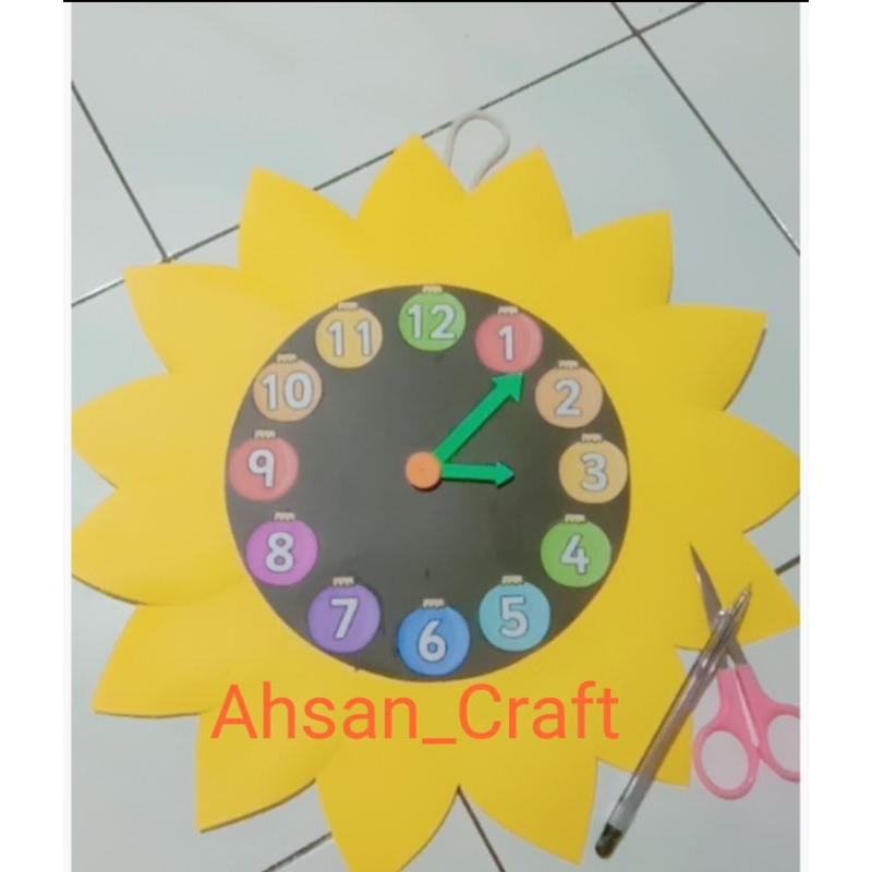 Jual Tugas Prakarya jam dinding kardus tanpa mesin diameter 26 cm ...