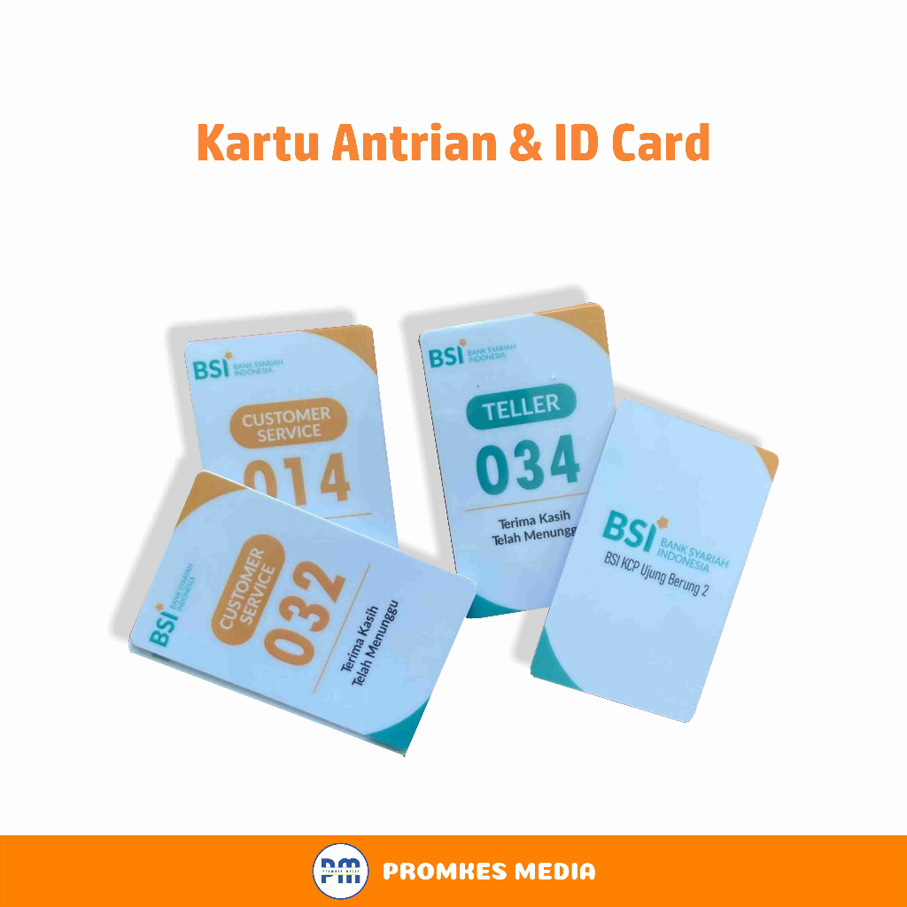 Jual Kartu Antrian PVC, Kartu Antri Pasien, Kartu Antrian, Kartu ...