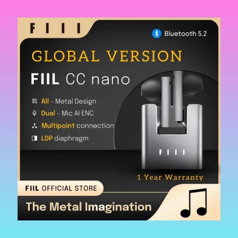 Jual Fiil CC Nano TWS Earphone Earbud Bluetooth 5.2 Dual Mic AI ENC ...