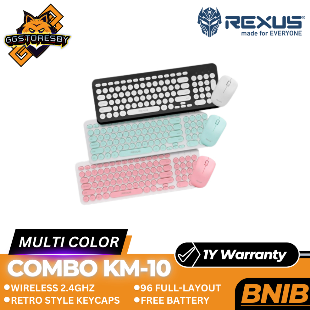 Jual Rexus Km10 Combo Wireless Bundle Keyboard | Shopee Indonesia