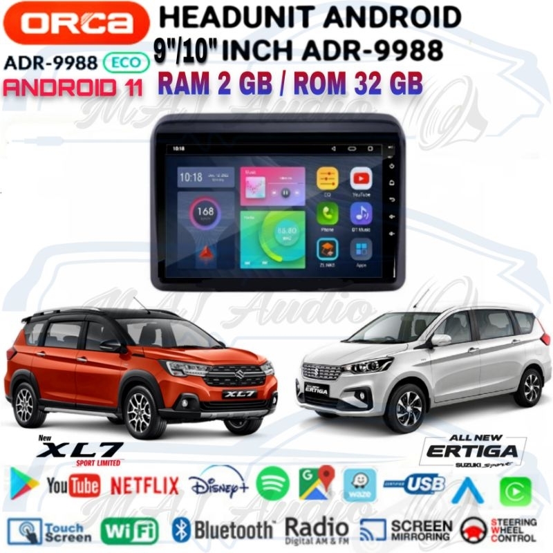 Jual Head Unit Android ORCA ECO 9 Inch OEM New Ertiga / Suzuki XL7 2019 Up soket PNP | Shopee ...