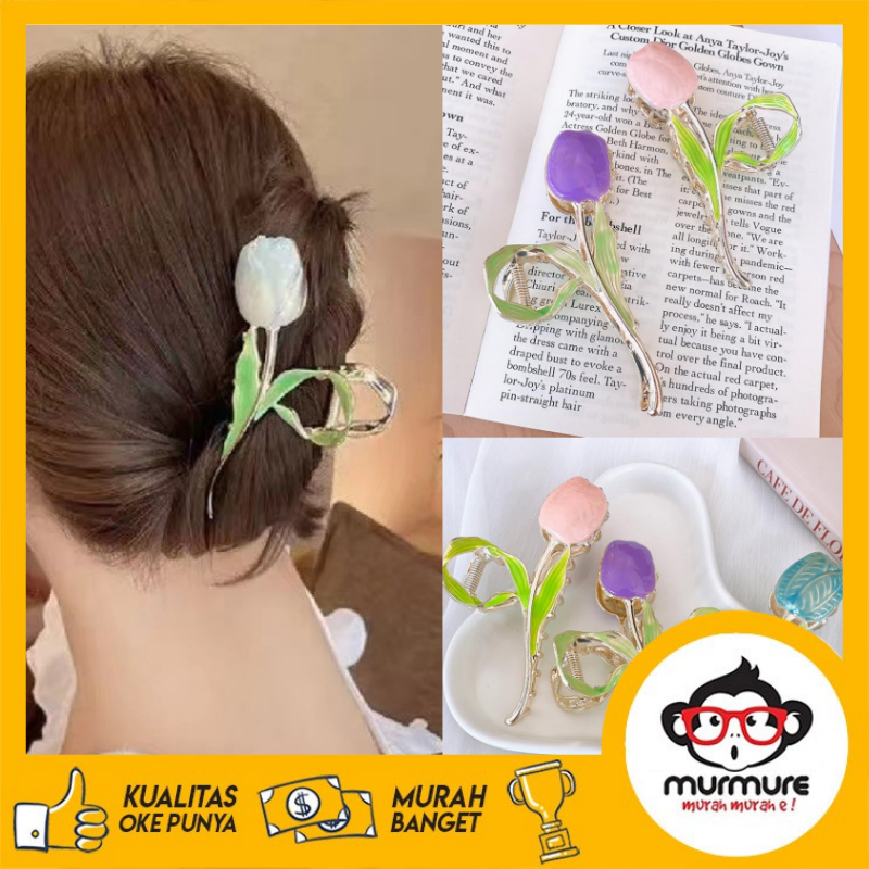 Jual MURMURE I TULIP HAIR CLAW / JEPITAN BESI / JEDAI BUNGA / JEPIT ...