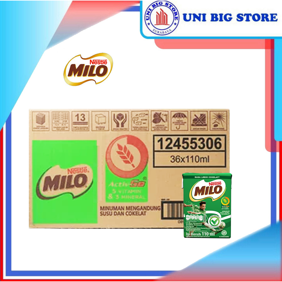 Jual Milo Nestle Activ Go Coklat Susu UHT 110 ml x 36 pcs DUS Chocolate Milk | Shopee Indonesia