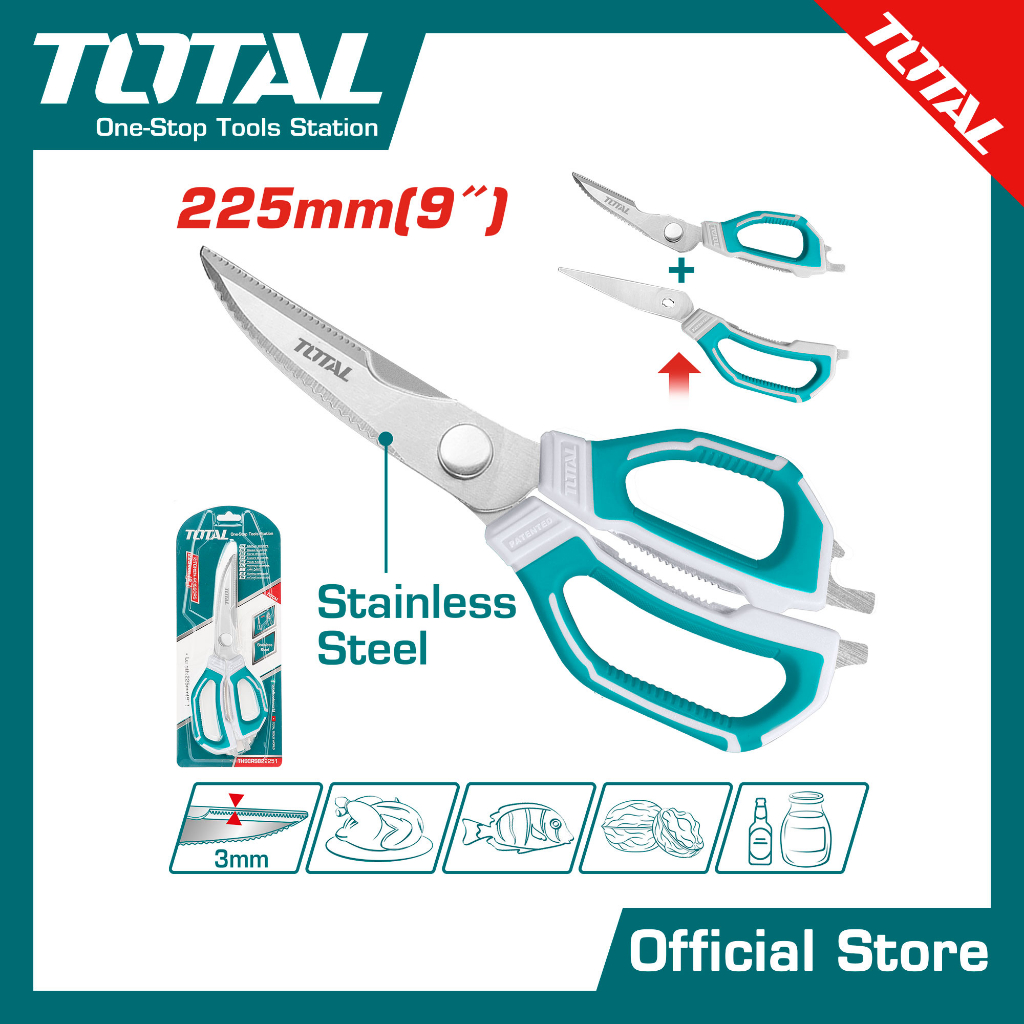 Jual Gunting Dapur Kitchen scissors 225mm(9") TOTAL THSCRS822251 ...