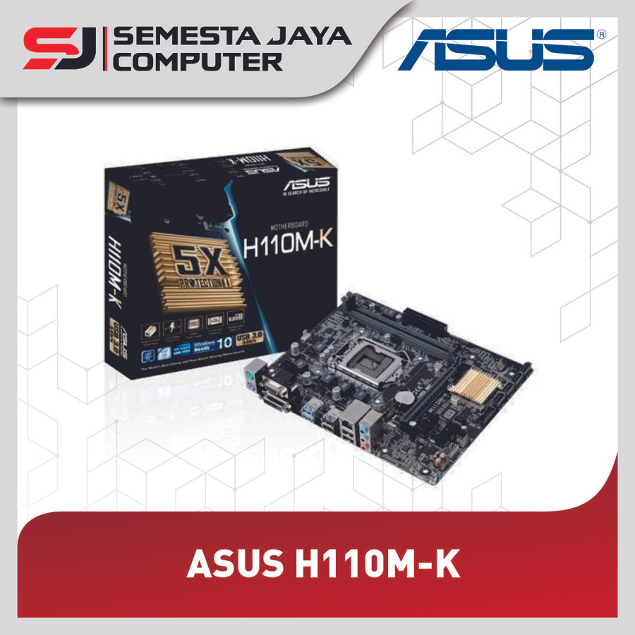 Jual Motherboard ASUS H110M-K (LGA1151, H110, DDR4, USB3.0, SATA3 ...