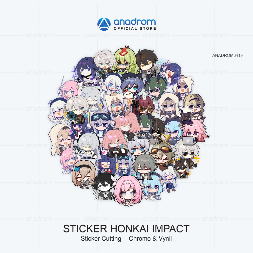 Jual Sticker Char Honkai Impact | Sticker Chibi Honkai Impact | Anadrom ...