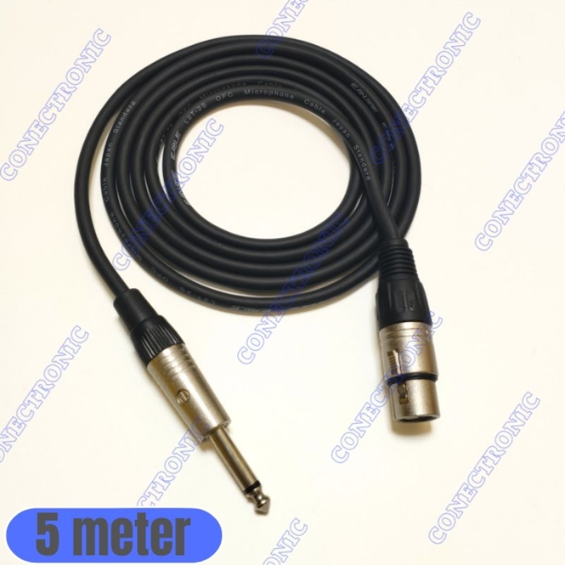 Jual kabel mic akai mono to xlr female merk neutrix 5 meter full kabel ...