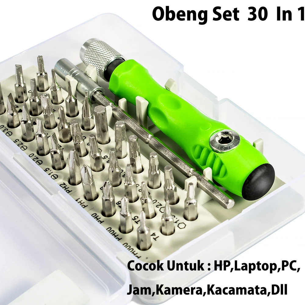 Jual Obeng Set 30 in 1 Multifungsi Reparasi Service Tool HP Laptop Komputer Kamera Otomotif ...