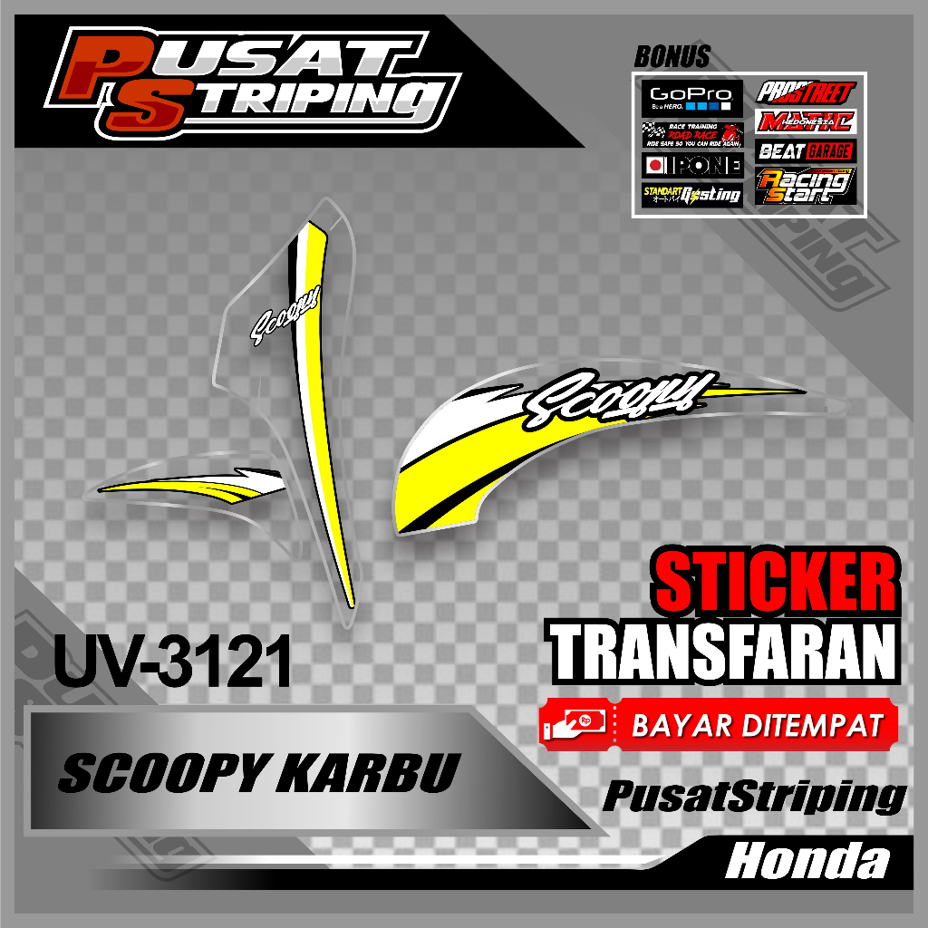 Jual Sticker Transparan Striping Honda Scoopy Karbu - Stiker Striping ...