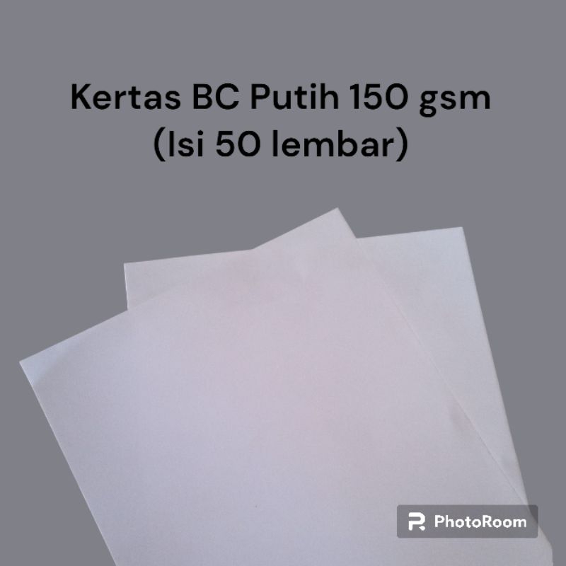 Jual Kertas BC Putih 150 gsm Ukuran F4/A4 (Isi 50 lembar) | Shopee ...