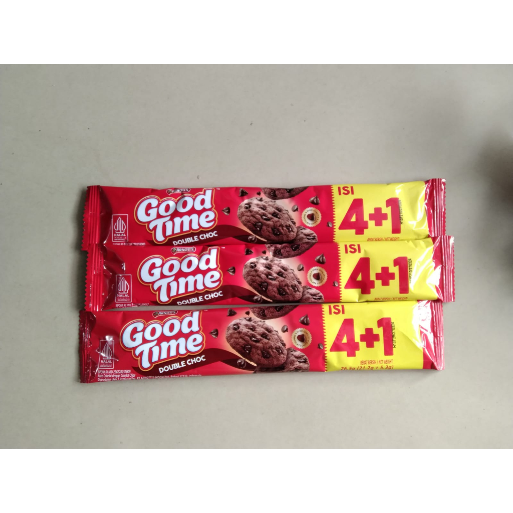 Jual BISKUIT GOOD TIME SATUAN DOUBLE CHOC 4+1 26 GRAM / COOKIES CHOCO ...