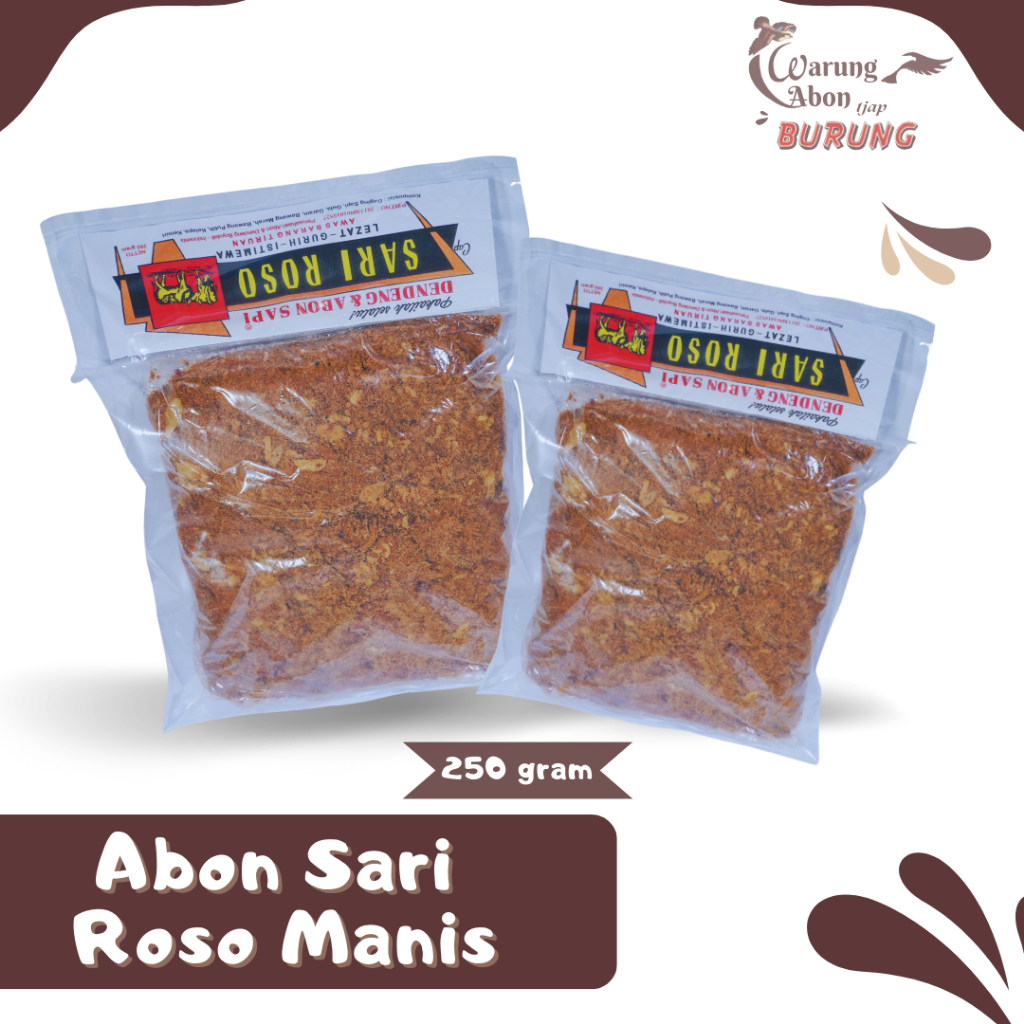 Jual Abon Sari Roso Manis Cap Burung 250 gr | Shopee Indonesia
