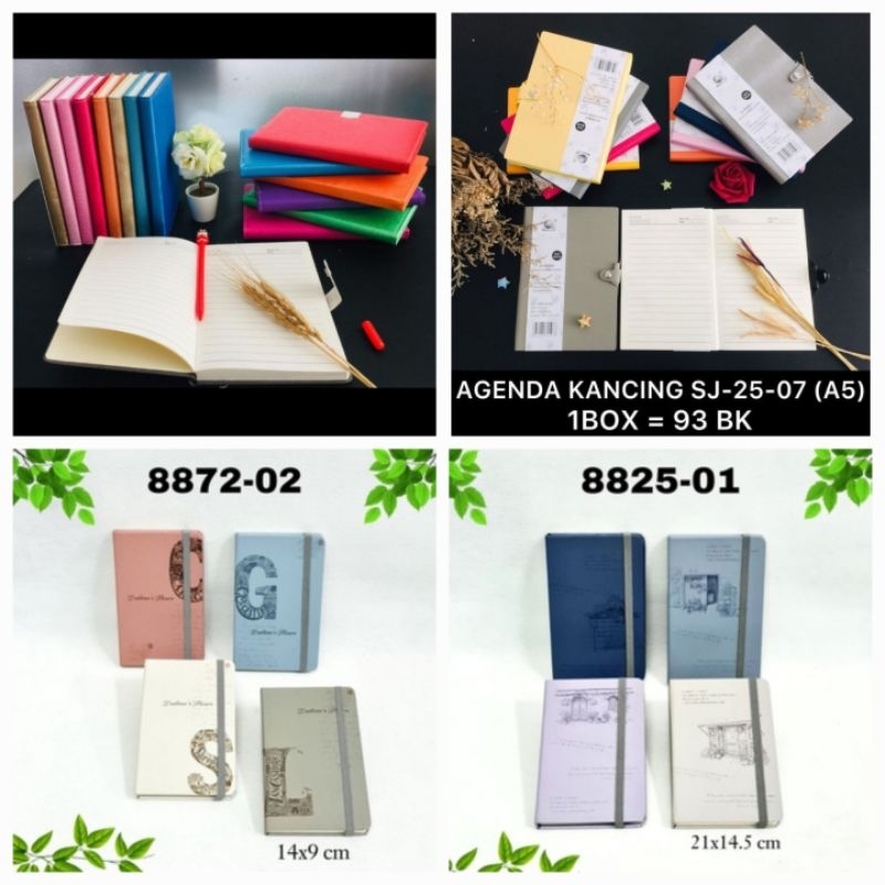 Jual Buku Notes Catatan Agenda Kancing Ukuran A5 C25 (T 21,5 cm x P 15 ...
