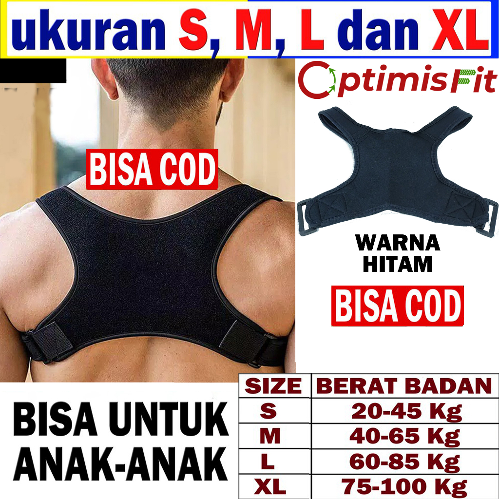 Jual Korektor Postur Original Merek OptimisFit penyangga Punggung ...