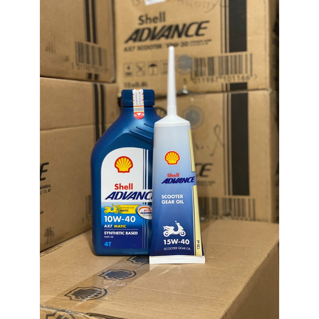 Jual Paket Oli Shell AX7 10W 40 800ml + Oli Gardan Shell 120ml paket ...