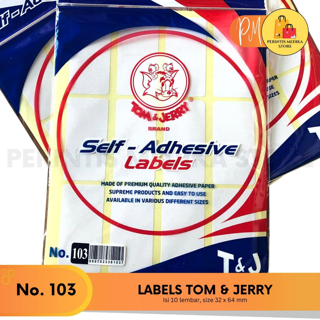 Jual Tom & Jerry 103 Label l Self Adhesive Labels Tom N Jerry l Stiker Labels T&J | Shopee Indonesia