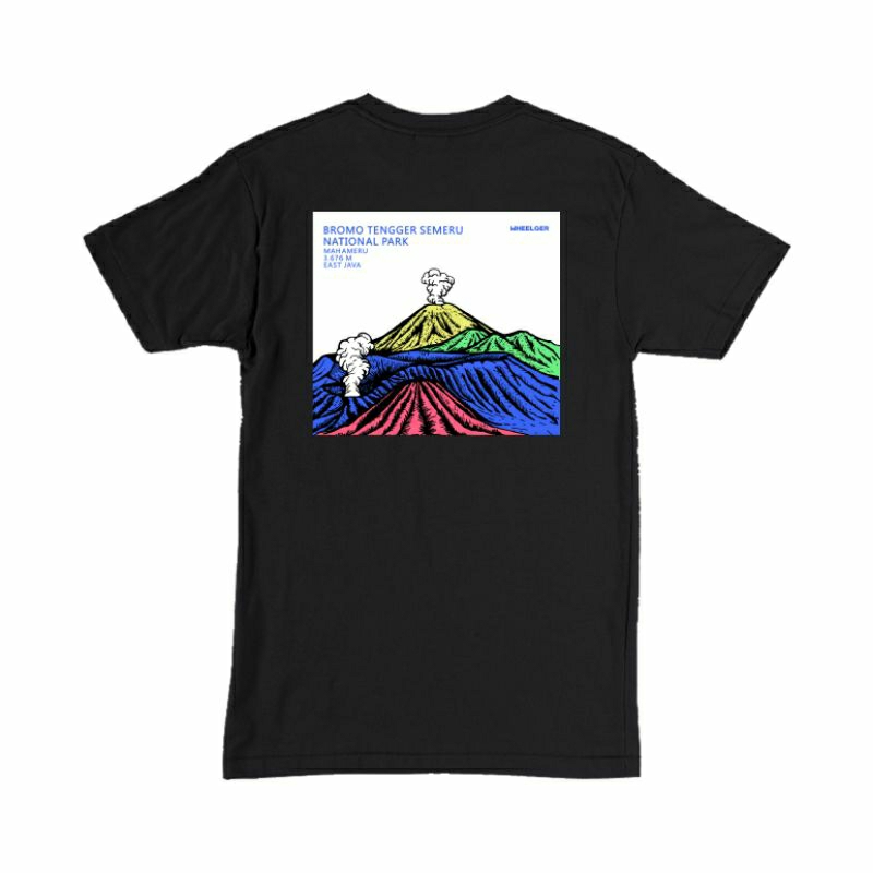 Jual Wheelger Semeru Tshirt - Black (KAOS GUNUNG) | Shopee Indonesia