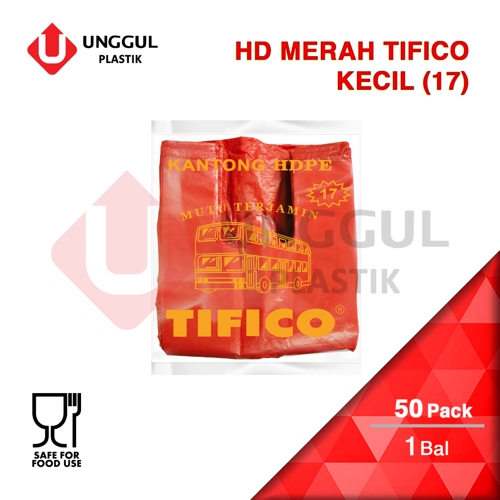 Jual PLASTIK HD MERAH TIFICO / BAL | Shopee Indonesia