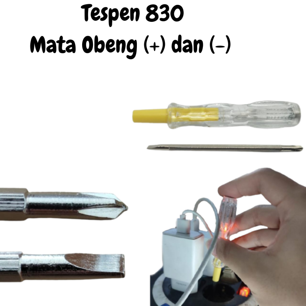 Jual Obeng Tester TesPen Obeng Tes with Indicator Dual LED Tester ...