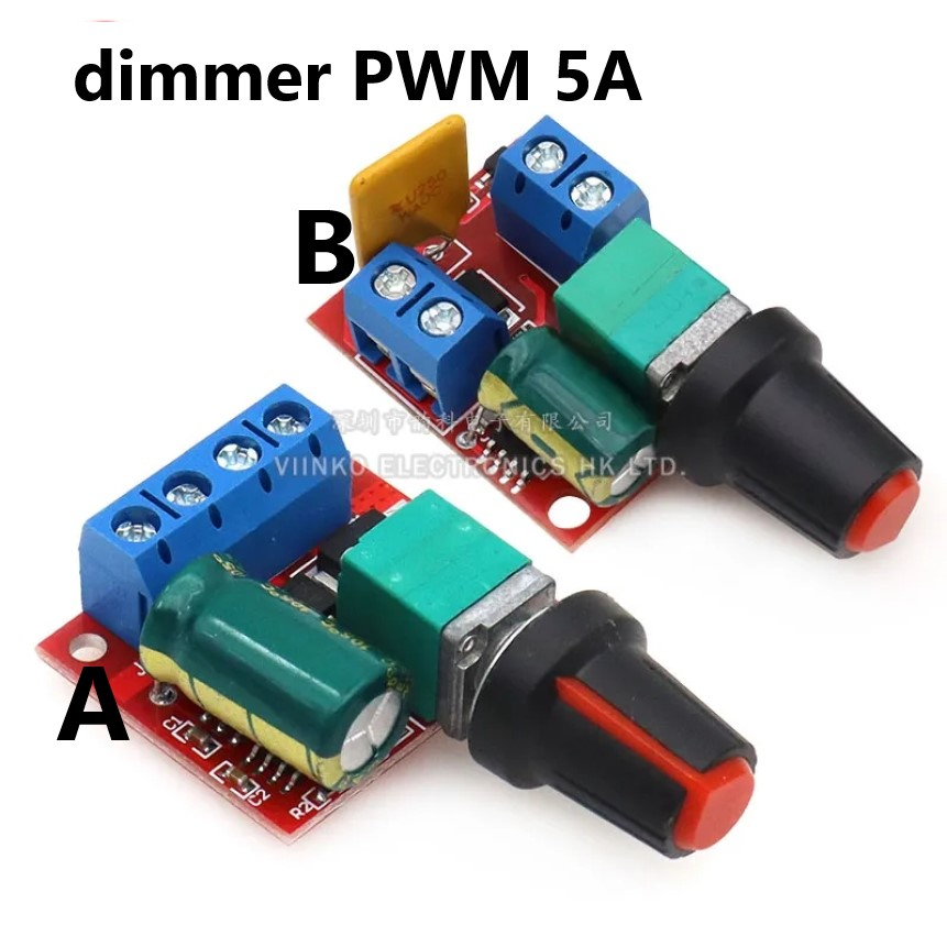 Jual Dimmer DC motor speed dimmer pwm 5A 4.5-35v kontrol lampu LED ...
