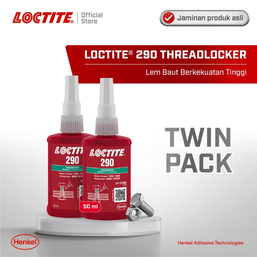 Jual Henkel LOCTITE 290 Threadlocker Lem Baut Wicking Grade - 50 ml ...
