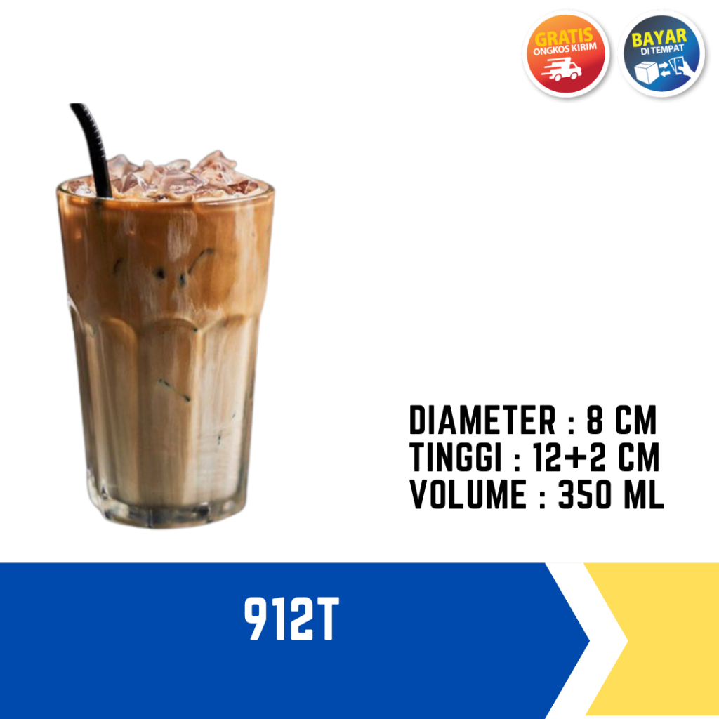 Jual Gelas Kopi Latte Kedaung KIG 916T Tinggi Bahan Kaca Model Aesthetic Tahan Panas dan Es ...