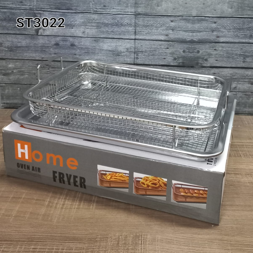 Jual Saringan+Ttk HOME Silver 30x22X5.5cm/Saringan segi (1 set ...