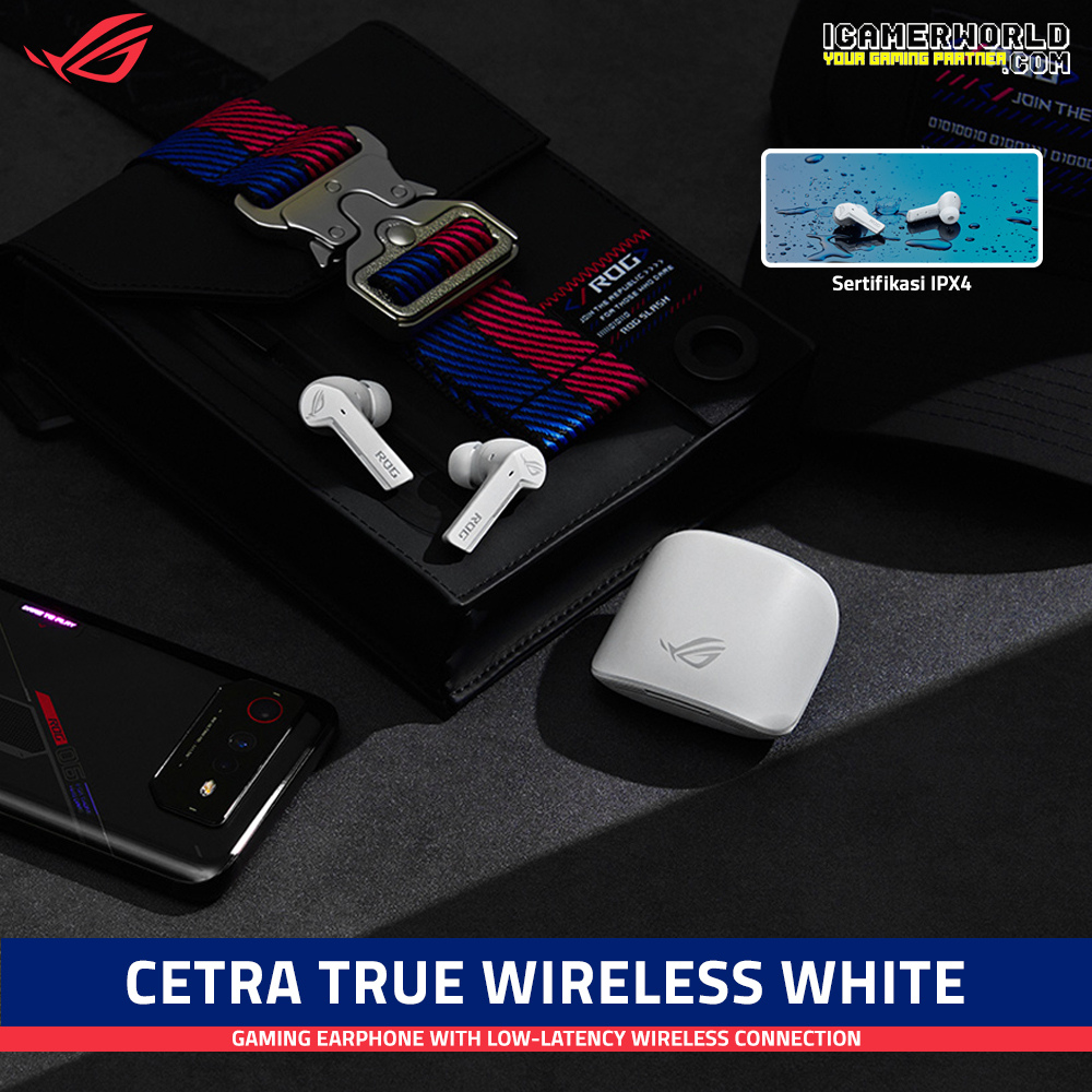 Jual Asus ROG Cetra True Wireless White Gaming Earphone | Shopee Indonesia