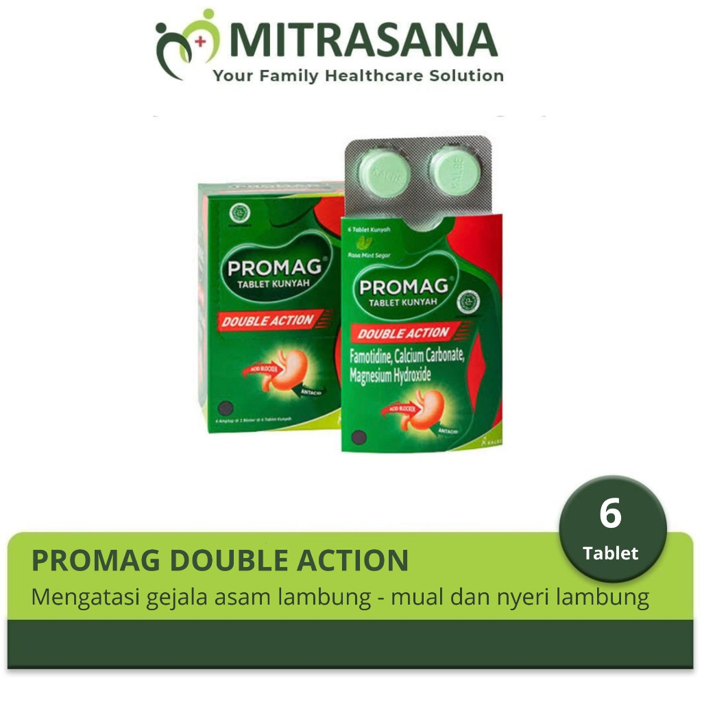 Jual PROMAG DOUBLE ACTION 6 BLT@6 TAB | Mengatasi gejala asam lambung ...