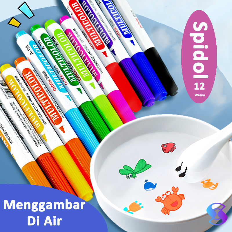 Jual White Board Dry Erase Marker/Whiteboard pen 12pcs Spidol Wipe Clean Spidol Air-Sunning Mall ...