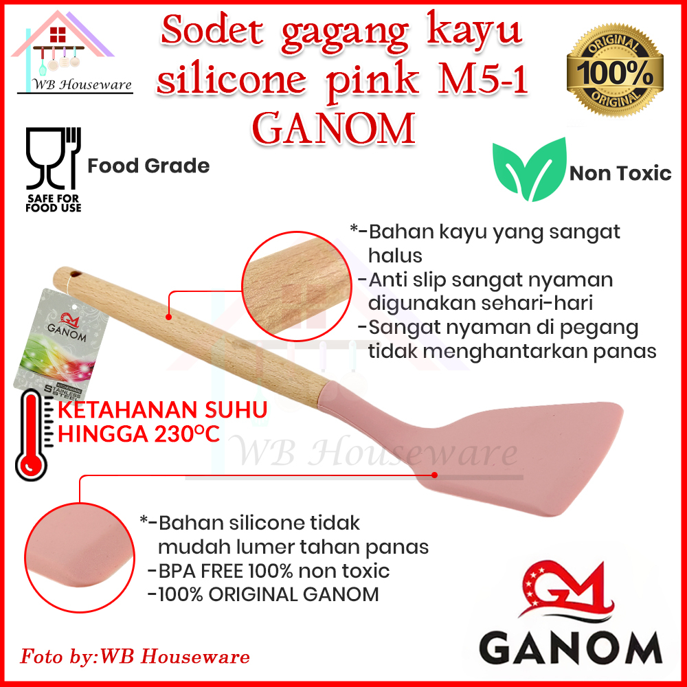 Jual GANOM sodet sutil irus sutil silicone warna tahan panas gagang ...