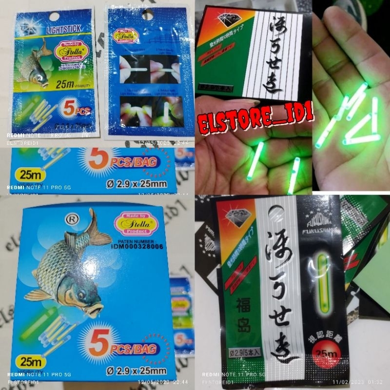 Jual Starlite Lampu Pancing Isi 5 STELLA Starlight Fosfor persachet isi ...