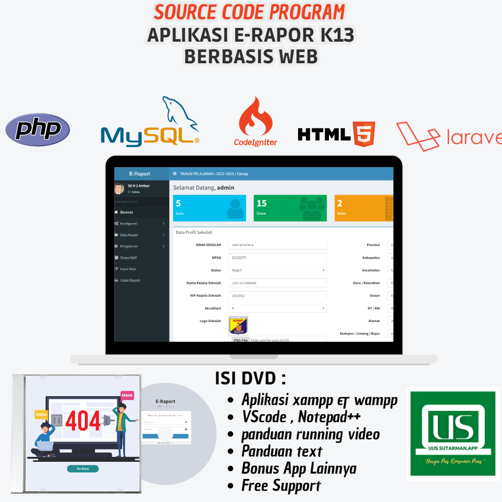 Jual Source Code Aplikasi e-Rapor K13 Berbasis Web | Shopee Indonesia