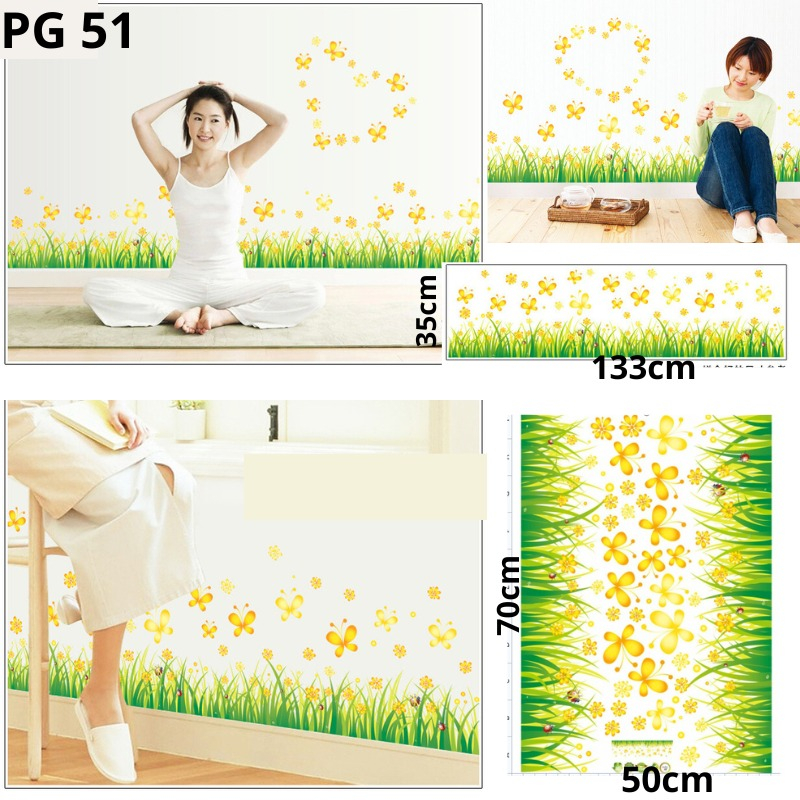 Jual WALL STICKER STIKER SETIKER RUMPUT WALLSTIKER WALLSTICKER DINDING ...
