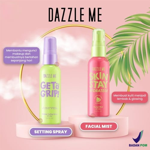 Jual Dazzle Me Skin Hydrate Facial Mist/ Get A Grip! Make Up Setting ...