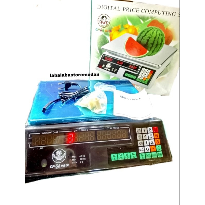 Jual Timbangan Buah Digital 40kg Double Display Digital Computing Scale/Good Wife | Shopee Indonesia