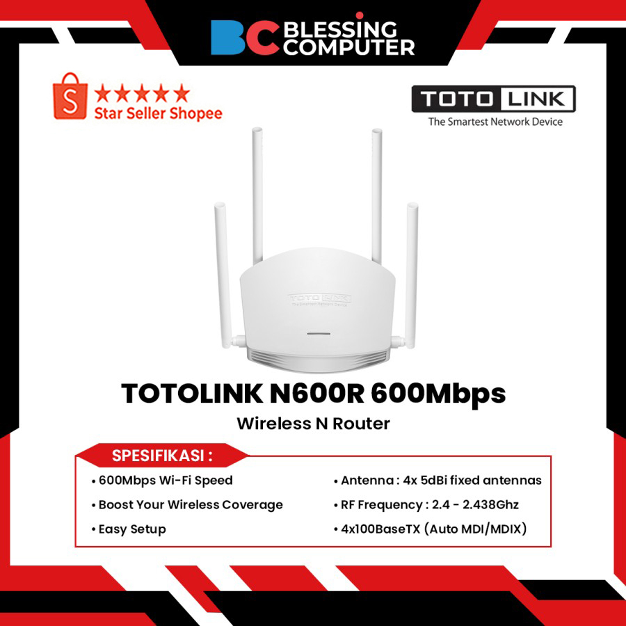 Jual TOTOLINK N600R 600Mbps Wireless N Router | Shopee Indonesia