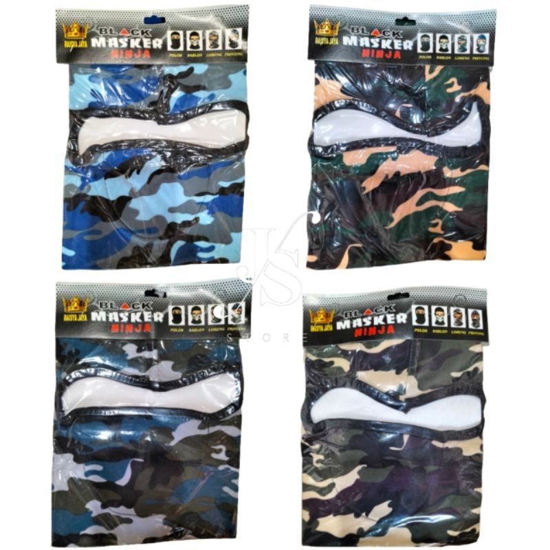 Jual (TERMURAH !!!) Masker Ninja HITAM & ARMY LORENG / Masker Ninja ...