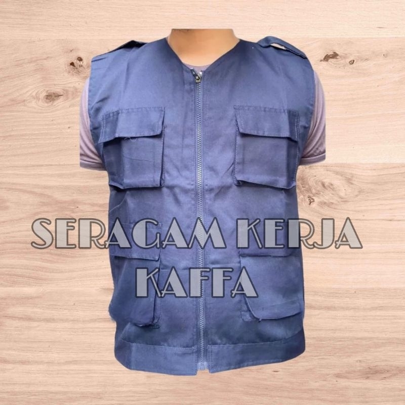 Jual Rompi Polos Navy Proyek Rompi KATUN Lapangan Rompi dengan Furing ...