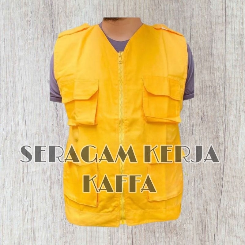 Jual Rompi Polos KUNING Proyek Rompi KATUN Lapangan Rompi dengan Furing ...