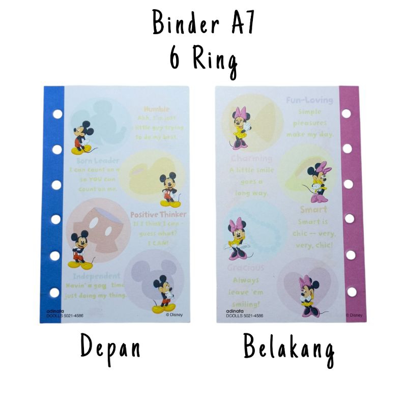 Jual PRELOVED - 10 Lembar Isi Binder A7 Adinata Refill Binder A7 Binder ...