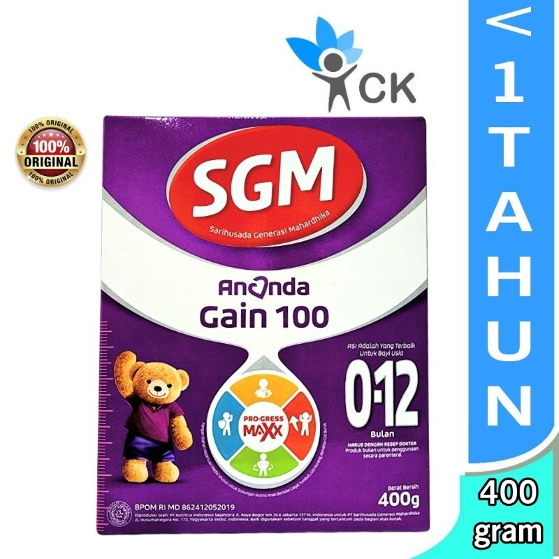 Jual SGM ANANDA GAIN 100 400 GR - susu medis khusus bayi 0 - 12 bulan ...