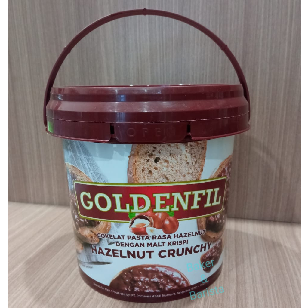 Jual Goldenfill Hazelnut Crunchy 1kg / Selai Hazelnut Crunchy Murah ...